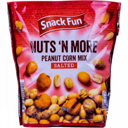 SNACK FUN Party-mix csemege, földimogyoró pirított kukoricával, csípős ...