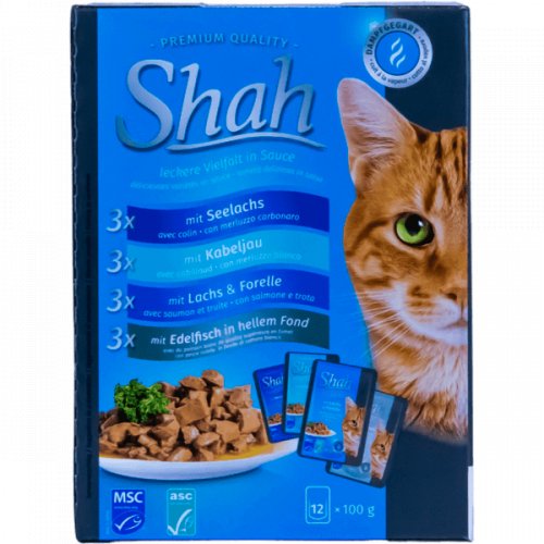 SHAH Macskaeledel halas 12x100g 1.2 kilogramm | Cashmap.hu: akciók ...