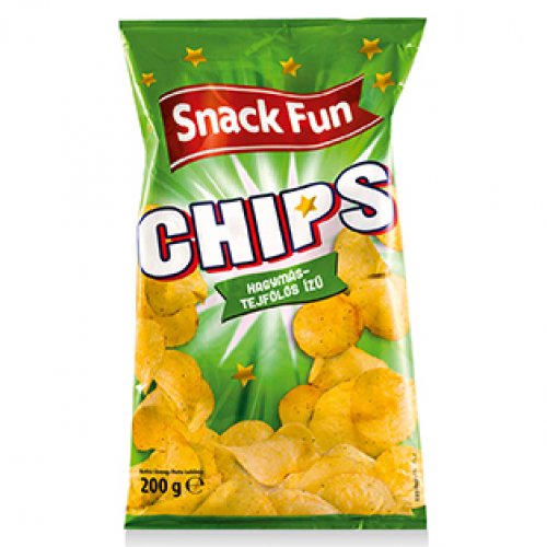 SNACK FUN Hagymás-tejfölös chips 200 g 0.2 kilogramm | Cashmap.hu ...
