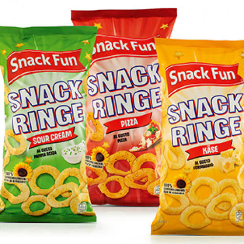 SNACK FUN Snackkarika, sajtos ízű extrudált kukoricasnack, 100 g 0.1 ...