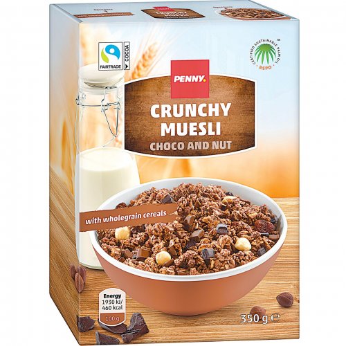 ARCH_Penny Crunchy müzli csokis mogyorós 350 g 0.35 kilogramm | Cashmap ...