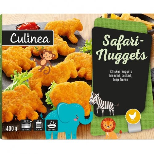 Culinea Safari nuggets, csirkefalatok, finomra aprított, formázott ...