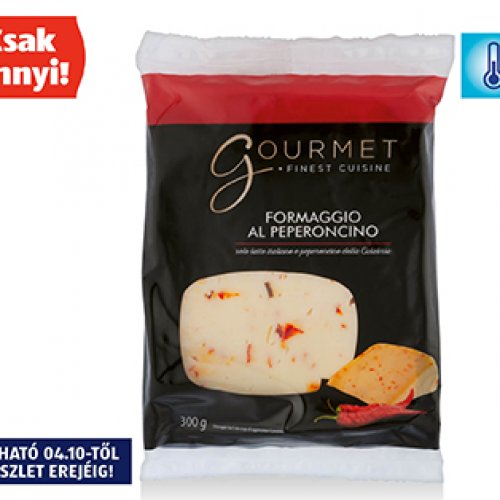 Gourmet Finest Cuisine Chilis sajt, félkemény, zsíros, olasz darabolt ...