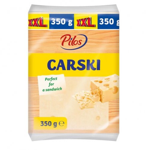 Pilos Carski zsíros , félkemény sajt XXL, zsírtartalom 43%, darabolt ...
