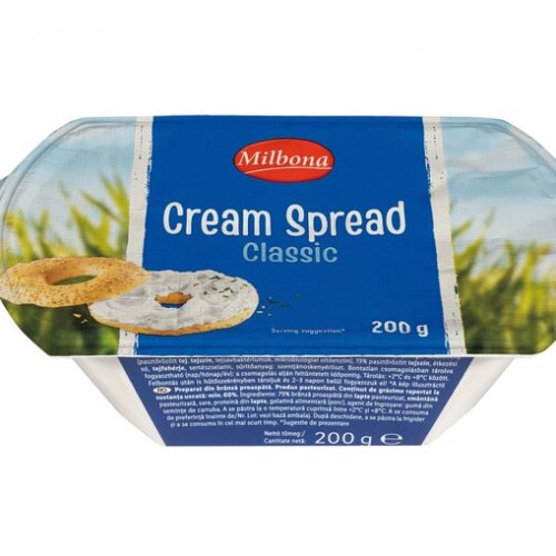 Milbona Cream Spread Classic Szendvicskrém natúr, friss sajt jellegű ...