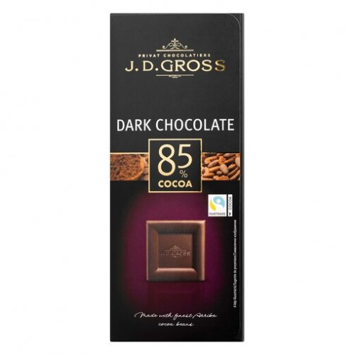 J. D. Gross, táblás natúr étcsokoládé, 85%, 125 g 0.125 kilogramm ...