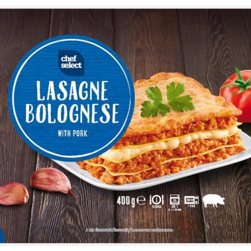 Chef Select lasagne bolognai sertéshússal, 400 g 0.4 kilogramm ...