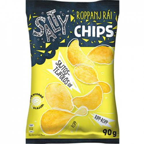 SALTY sajtos-tejfölös ízű burgonyachips, 90 g 0.09 kilogramm | Cashmap ...