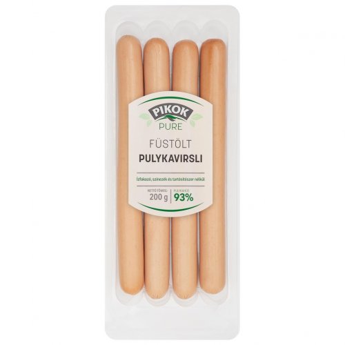 Pikok pure Füstölt pulykavirsli, 200 g 0.2 kilogramm | Cashmap.hu ...
