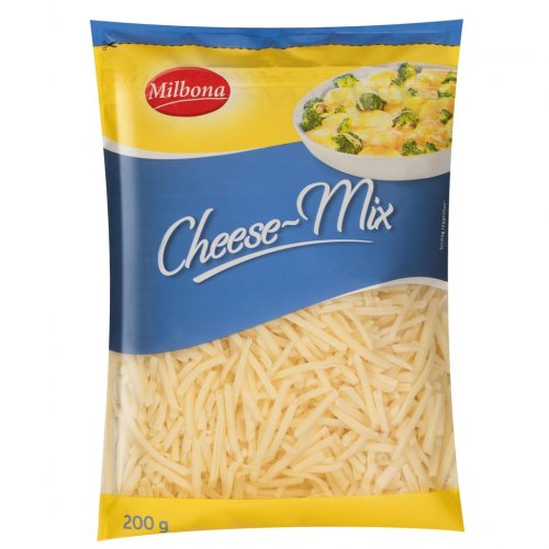 Milbona light reszelt sajtkeverék 24,5% félzsíros, félkemény mozzarella ...