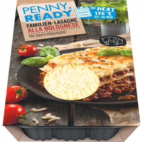 PENNY READY Lasagne alla Bolognese tésztalapok darált főtt sertéshúsos ...