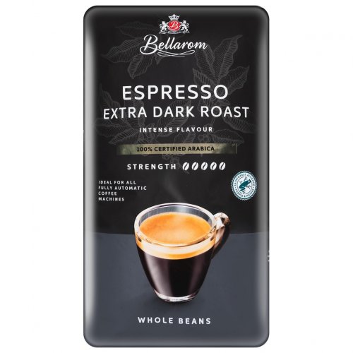 Bellarom Espresso Extra Dark Roast, szemes pörkölt kávé, védőgázas ...