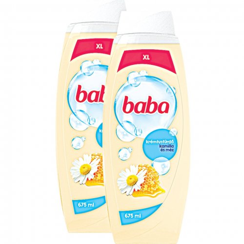 Baba krémtusfürdő duopack kamilla és méz, XL 2 x 675 ml, 1,35 L 1.35 ...