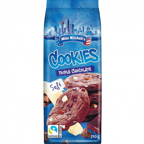 Mike Mitchell's Cookies Triple Chocolate omlós keksz étcsokoládé, és ...