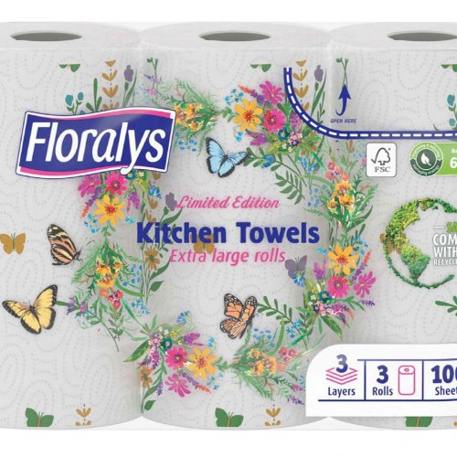 Floralys Konyhai törlőkendő 3 rétegű, 3 db 3 darab | Cashmap.hu: akciók ...