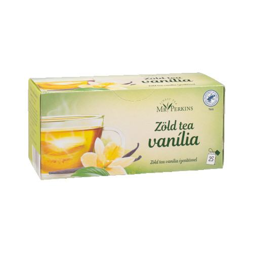 MR. PERKINS Zöld tea vanília ízesítéssel 25 filter 25x1,75 g 0.044 ...