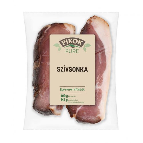 PIKOK PURE, Füstölt szívsonka, nyers, darabolt, bőrős sertés combsonka ...