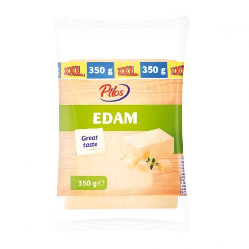Pilos Edámi sajt XXL, zsírtartalom 43%, darabolt, 350 g 0.35 kilogramm ...
