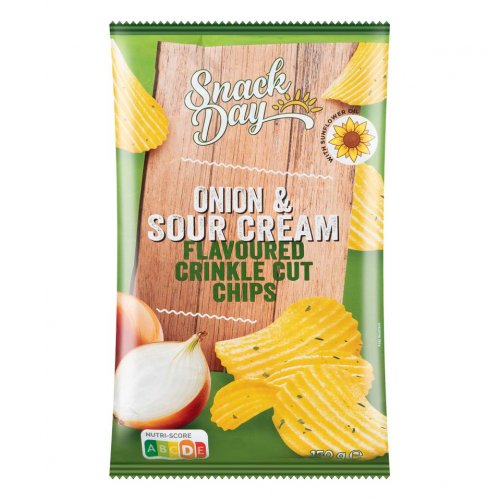 Snack Day Chips hullámos hagymás, 150 g 0.15 kilogramm | Cashmap.hu ...