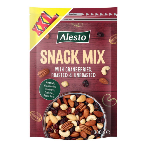 Alesto Snack Mix Pörkölt magkeverék Pörkölt mandula, amerikai ...
