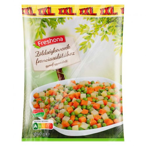 Freshona XXL Franciasaláta zöldségkeverék, gyorsfagyasztott, 1,25 kg 1. ...