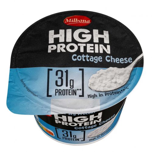 Milbona, High Protein Cottage cheese, zsírszegény szemcsés friss sajt ...