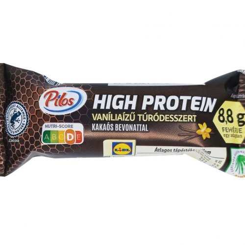 Pilos High protein túródesszert, csokoládé ízű rudi, kakaós bevonattal ...