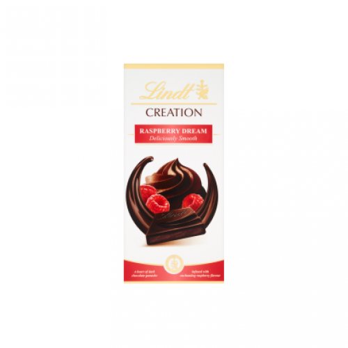 Lindt Creation Raspberry Dream málna ízű töltött keserű csokoládé 150 g ...