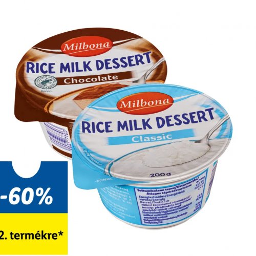 Milbona Rice Milk Dessert Rizspuding, tejberizs 18% meggyes ...