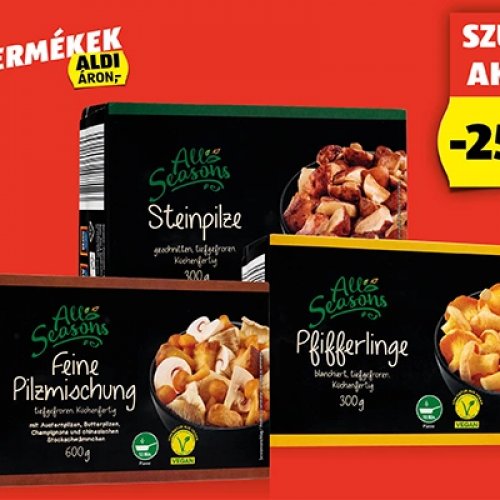 ALL SEASONS Fagyasztott gomba, sárga rókagomba, 300 g 0.3 kilogramm ...