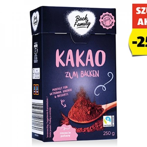 BACK FAMILY Kakaópor, 20-22% kakaóvaj tartalom, 250 g 0.25 kilogramm ...